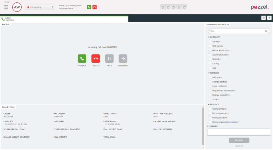 Puzzel Agent Application, Ticketing and WFM | Puzzel Help Centre